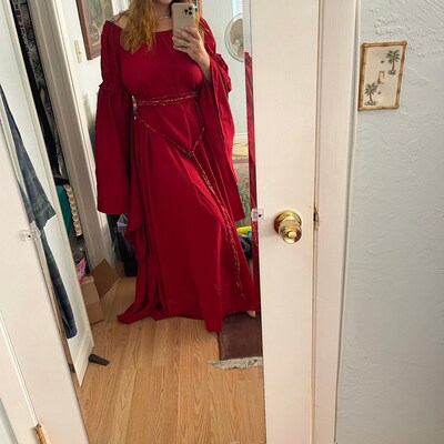 Renaissance Chemise Style Reenactment Costume Gown White W/dagged ...