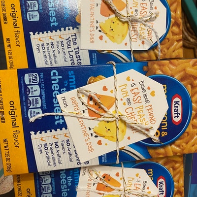 Kids Valentine Tags Printable Cards Cheese Valentine Tags Valentines ...