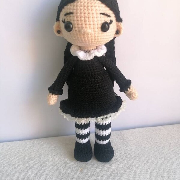 Crochet Pattern Merlina Wednesday Addams Amigurumi PDF Tutorial - Etsy