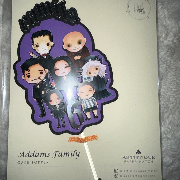 Addams Family Cake Topper, Addams Family Theme Party, Family Halloween ...