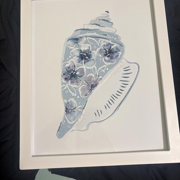 Sea Glass Wall Art, Modern Coastal Art Print, Blue Green Beach House ...