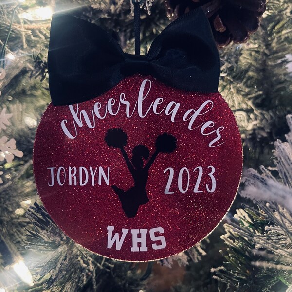 Cheerleading Ornament, Competition Cheer Gift, Holiday Gift ...