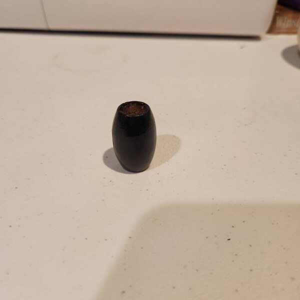 20 Dark Red Wooden Bell Beads 11mm Wood End Beads Vintage Macrame Beads ...