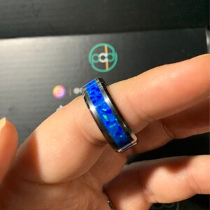 Black Fire Opal Glowstone Ring - Etsy