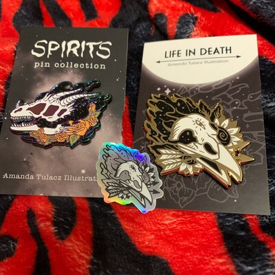 Dragon Skull Enamel Pin aether, Dragon Pin, Dragon Enamel Pin, Spooky ...