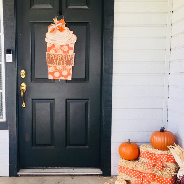 Pumpkin Spice Door Hanger Fall Home Decor PSL Pumpkin Spice Latte ...