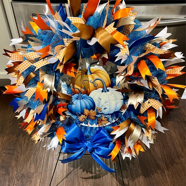 Round Fall Wreath Sign, Fall Wreath Sign, Personalize It by Pam, Signs ...