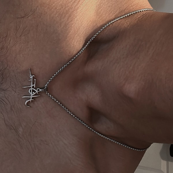 Cole Crown Chain, Silver Golden Stainless Steel Necklace Rapper Cole ...