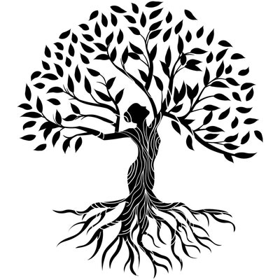 Woman Tree SVG Women Empowerment SVG Tree With Roots Cricut Silhouette ...