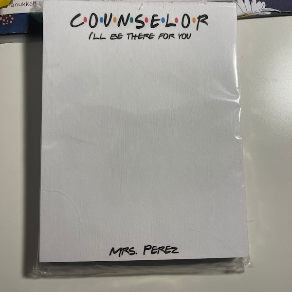 Counselor Notepads, Back to School Gift, Teacher Appreciation Gift ...