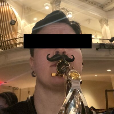 Clarinet-stache by Brasstache Clip-on Mustache for Clarinet - Etsy