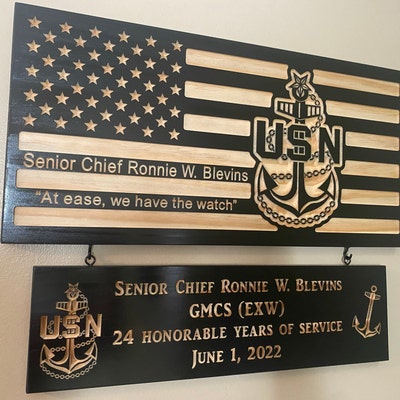 US Navy Master Chief Flag Sign US Navy Gift Master Chief - Etsy