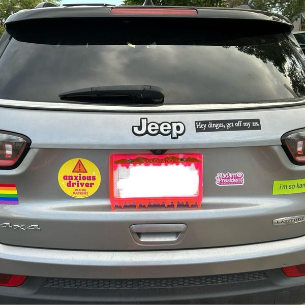 Motorcycle Slime Ooze License Plate Horizontal Frame Cover - JDM Plate ...