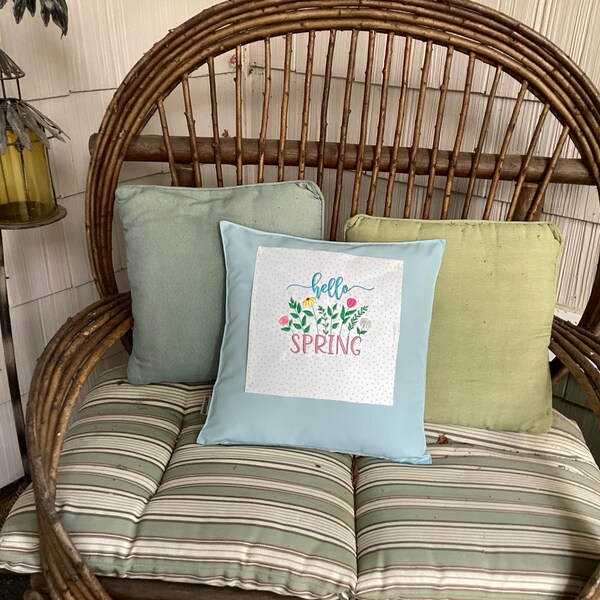 Hello Spring Embroidery Design, 3 Sizes - Etsy