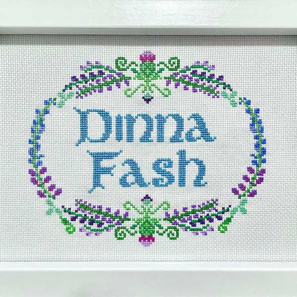 Modern Cross Stitch Pattern PDF - Dinna Fash - Outlander Inspired ...