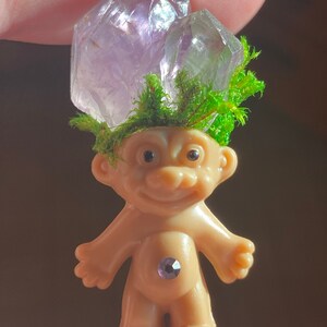 Mini Amethyst Troll Crystal Troll Fairy Garden Good - Etsy