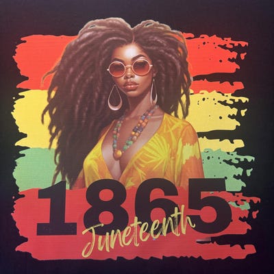 Juneteenth PNG Black Woman With Locs PNG Juneteenth 1865 PNG T-shirts ...
