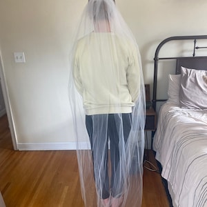 3 Tier 120 Inch Cathedral Wedding Veil With Blusher Bridal | Etsy