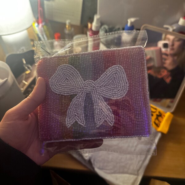 Preppy Coin Purse Beaded Bag Custom Purse Beaded Wallet Coin Pouch ...