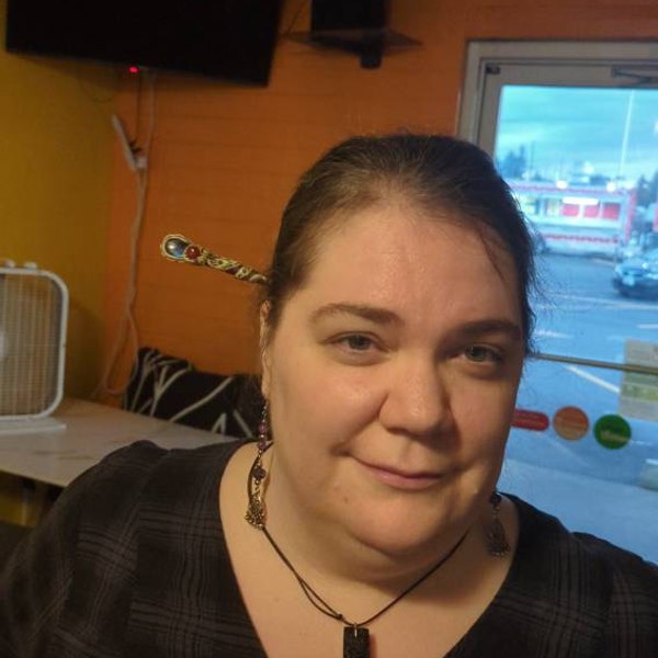 Rainbow Moonstone Cabochon Hair Stick, Polymer Clay Hair Sticks ...