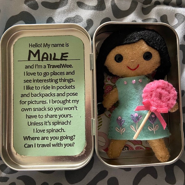 Travel Wee Pocket Pal Altoid Tin Mini Felt Doll - Etsy