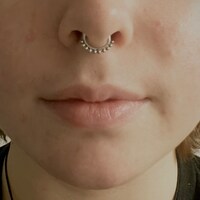 Titanium ASTM F136 Triple Stacked Septum Daith Piercing - Etsy Canada
