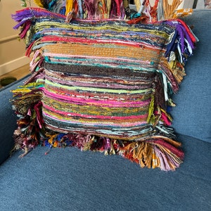 Indian Handmade Braided Jute Chindi Rug With Fringe Round Rug - Etsy