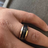 Black Wedding Ring Circuit Board Design 8mm Black Hammered Tungsten ...