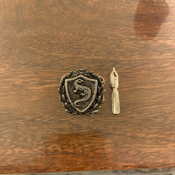 Salamander Heraldic Badge - Heraldry Cosplay Pin - Handcrafted Pewter ...