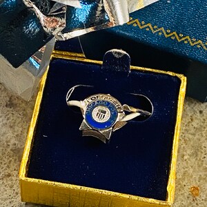Mens NYPD Thin Blue Line Ring Police Officer Sterling Silver - Etsy