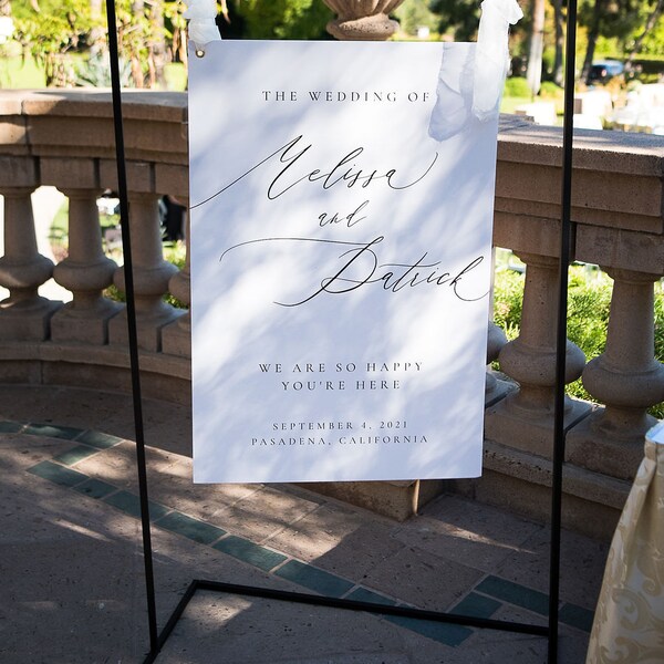 Sign Stand Welcome 5'x3' - Black Signage Stand - Wedding Sign Stand ...