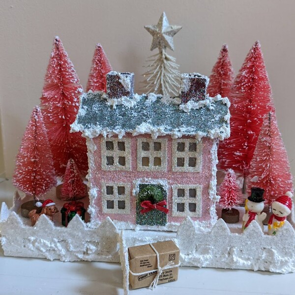 Putz Style House- SALTBOX HOUSE-DIY Little Village Cardboard House - Etsy