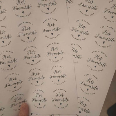 Her Favourite Sticker, Party Favour Stickers, Her Favorite Label, Hers ...