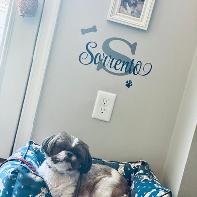 Personalized Dog Wall Decal Dog Name Sticker Dog Name Sign Custom Name ...