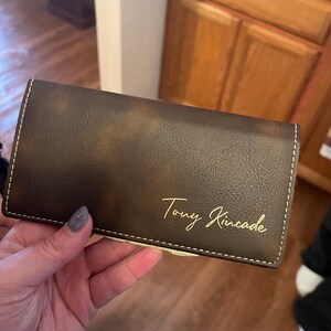 Personalized Checkbook Cover Leather Checkbook Checkbook - Etsy