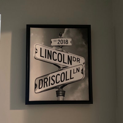 Personalized Street Signs Printable Photo, You Print and Frame, Unique ...