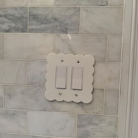 Pastel Green Rounded Corner Light Switch Cover Double Rocker Custom ...