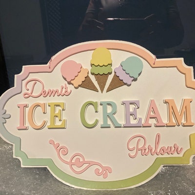 Ice Cream Parlour Sign, Ice Cream Sign, Ice Cream Shop Sign, Ice Cream ...
