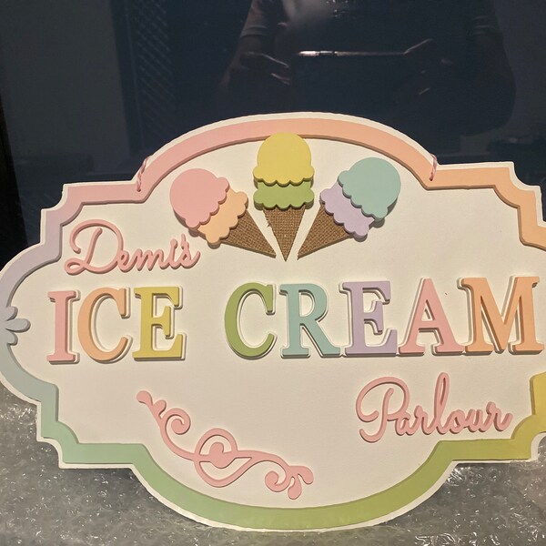 Ice Cream Parlour Sign, Ice Cream Sign, Ice Cream Shop Sign, Ice Cream ...