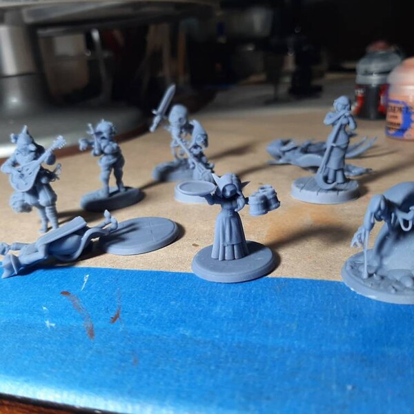 Kitsune Bard W/ Lyre Mini 32mm 28mm Resin Miniature Dungeons and ...