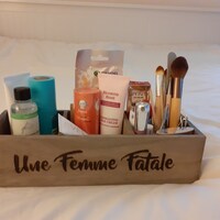 Wooden Beauty Storage Box - Etsy UK
