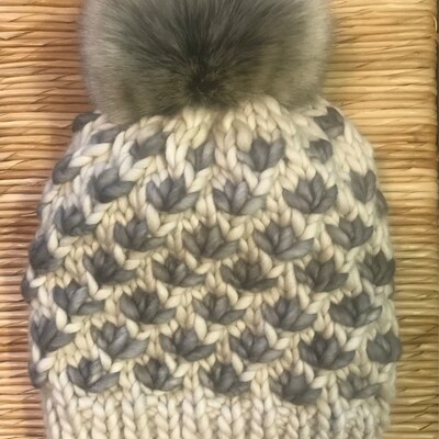 Size M XL Cream White Black Flecked Faux Fur Pom Pom 5 - Etsy
