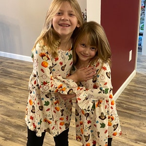 Floral Fall Dress Girls Back to Size 5 Ready to Ship - Etsy