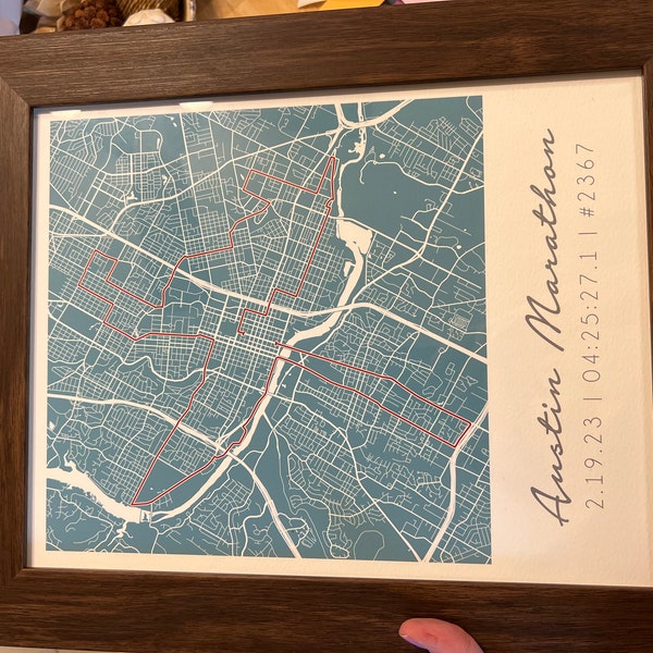 Personalized Marathon Map, Running Gifts for Men, Runner Gifts for ...