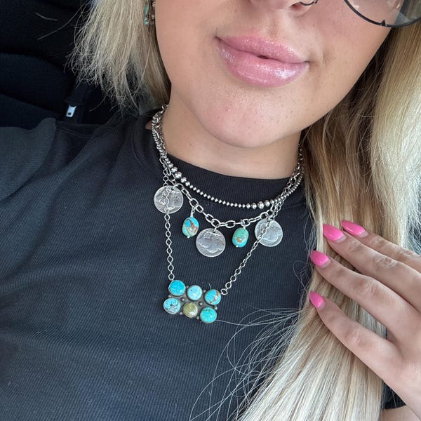 The Leona Ring- Native Made Turquoise Inlay Ring - Etsy