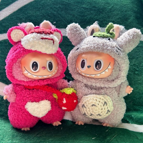 Crochet Labubu Clothes, Crochet Labubu Outfit, Clothes for Labubu ...