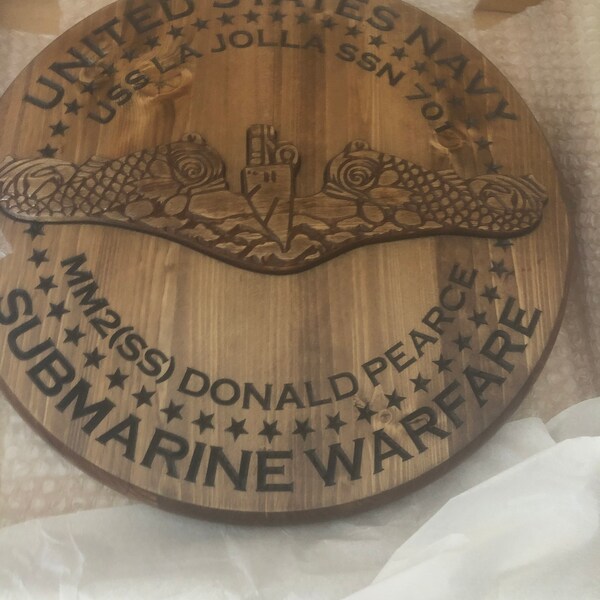 US Navy Submarine Warfare Plaque - Free Customization! Military Signs ...
