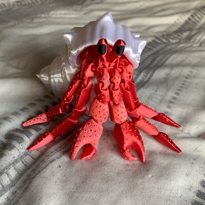 Hermit Crab Action Figure Flexible and Posable Complete With a Shell ...