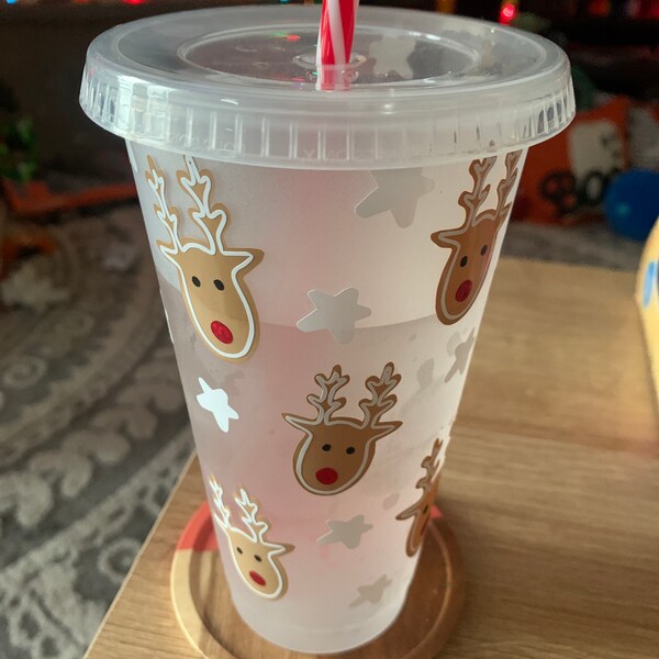 Reindeer Cold Cup, Christmas Cold Cup, Venti Cold Cup With Straw ...