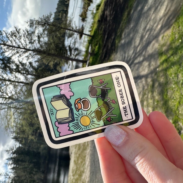 The Sober One Tarot - Recovery Sticker, Vinyl AA Sobriety Stickers for ...